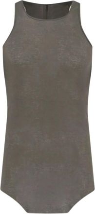 Rick Owens Homme, Tops, Gris, Taille: L Canotta scollo olimpionico