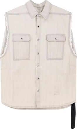 Rick Owens Homme, Vestes, Blanc, Taille: S SL Tommy Jumbo Vest