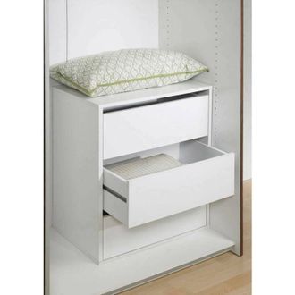 Dmora Commode dint&eacute;rieur avec trois tiroirs, couleur blanche,51 x 70 x 39 cm, avec emballage renforc&eacute; - Dmora
