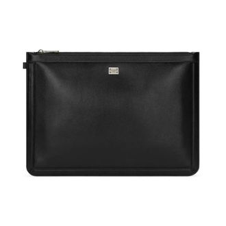 Dolce & Gabbana Gro&szlig;e Clutch aus Kalbsleder - - Bags - Herren - Schwarzk - ONE SIZE