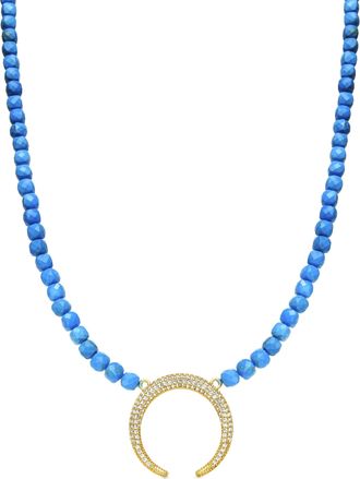 Luxenter Halskette in 925 Sterlingsilber und T&uuml;rkis in 18-karat-Gelbgold - Wasa