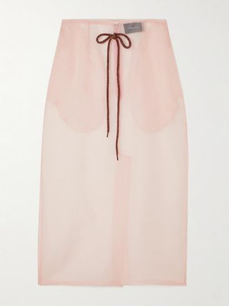 Simone Rocha Midirock Aus Seidenorganza Mit Schleife - Pink