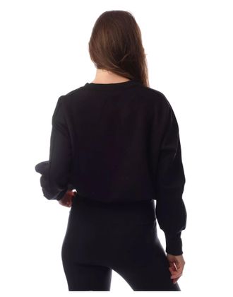 Emporio Armani Womens Crewneck Logo Sweatshirt Black Clothing > Knitwear