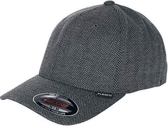 Flexfit Bonnet en Épi Mélange (Noir/Gris) Casquette Baseball(S) / M ou L/XL - Noir/h.Gris, S/M