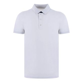 Fay Homme, Tops, Blanc, Taille: 3XL Polo en Coton avec Logo