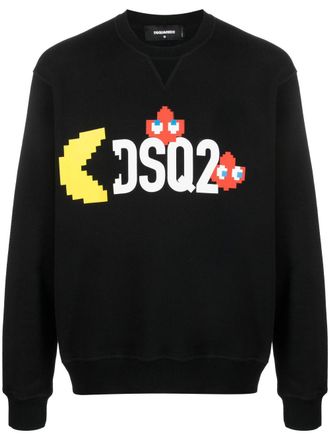 Dsquared2 Sweatshirt mit Logo-Print - Schwarz