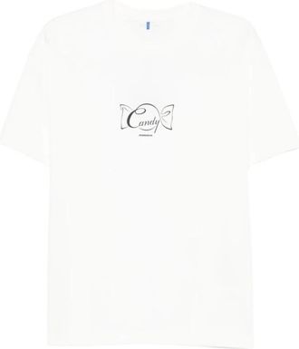 Ader Error Homme, Tops, Blanc, Taille: M T-shirt &agrave; Manches Courtes avec Logo Imprim&eacute;