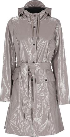 Rains Curve Long Jacket - - Coats - Damen - Grau - M