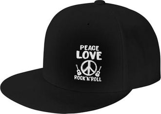 Generic Casquettes De Golf Paix, Amour Et Guitare Rock and Roll Casual Baseball Casquette Vintage Chapeau Soleil pour Entra&icirc;nements Femmes P&ecirc;che