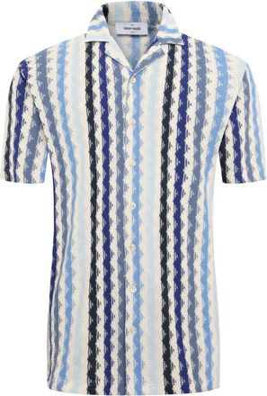 Gran Sasso Strick-Kurzarmhemd aus Baumwolle mit Streifenmuster in