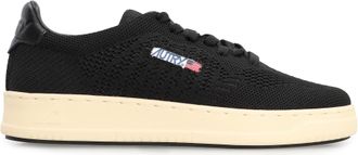 Autry Womens Medalist Easeknit Low-Top Sneakers Black Fabric Trainers