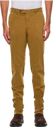 PT01 Pt01, Homme, Pantalons, Brun, Taille: S Cotton Chino