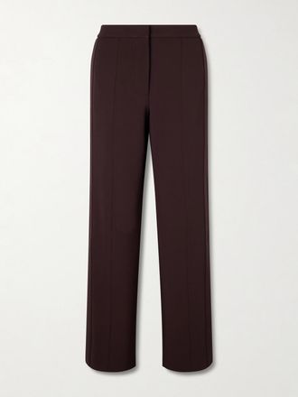 Another Tomorrow Stretch-jersey Straight-leg Track Pants - Brown