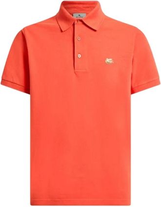 Etro Homme, Tops, Orange, Taille: S Polo en coton