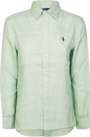 Polo Ralph Lauren Chemise &agrave; Boutons Devant - Femme - Blouses et Chemises - Vert - Taille: 44 FR
