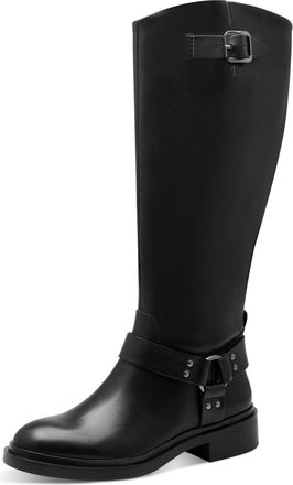 Tamaris Damen Langschaft-Stiefel bequem; BLACK, EU 38