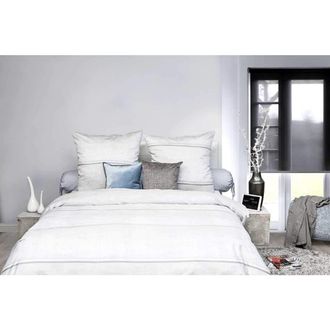 Heckett & Lane HNL Living Raf Mako-Satin-Bettw&auml;sche Grau 135x200 + 80x80