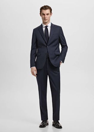 Mango Pantalon costume Tur&iacute;n 100 % laine bleu marine - Homme - 38 - MANGO MAN