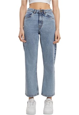 Urban Classics Damen Jeans Ladies Cropped Straight Leg Denim Pants, Crop Jeans mit geradem Bein, High Waist, Größen 28-36