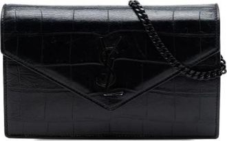 Saint Laurent Portefeuille bandouli&egrave;re Pre-owned - Femme - Pre-owned - Noir - Taille: ONE Size
