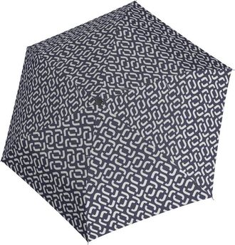 Reisenthel umbrella pocket mini in Navy - Extrem leichter und flacher Taschenschirm aus recycelten PET-Flaschen - Mit großem Schirmdach