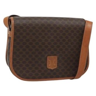 Celine Pre-owned Vintage Macadam Canvas Shoulder Bag - Femme - Pre-owned - Brun - Taille: ONE Size