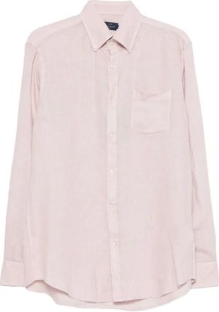 Paul & Shark Homme, Chemises, Rose, Taille: 4XL Linen Shirt
