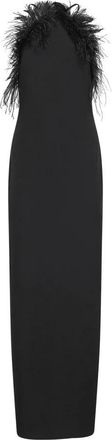 The Attico Femme, Robes, Noir, Taille: 34 FR Robe de Soir&eacute;e Orn&eacute;e de Plumes