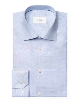 Eton Hemd aus Bio-Baumwolle mit feinem Karo, Slim Fit in
