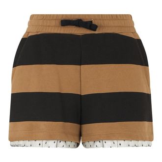 Red Valentino Sommer-Shorts in Camel mit schwarzen Streifen - - Shorts - Damen - Braun - S