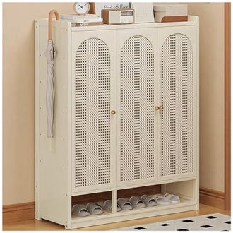 Generic Schuhbank,Landhausschrank mit T&uuml;ren,gro&szlig;es 7-st&ouml;ckiges Regal,freistehendes Regal f&uuml;r Eingangsbereich,Flur,Kleiderschrank,Schlafzimmer,Wohnzimmer