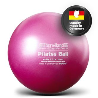 Theraband Pilates Ball | Gymnastikball klein f&uuml;r Pilates, Yoga, Beckenbodentraining & Rehabilitation | Weicher Gummiball mit Ventil | Fitnessball | PVC-frei | M