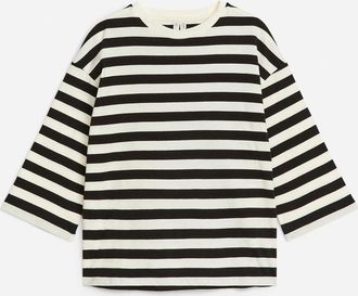 Arket Oversize-T-Shirt Mit Langen Ärmeln -Schwarz