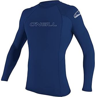 O'Neill WETSUITS Maillot &Agrave; Manches Longues Basic Skins pour Homme D&eacute;bardeur Anti-irritations, Bleu Marine, L