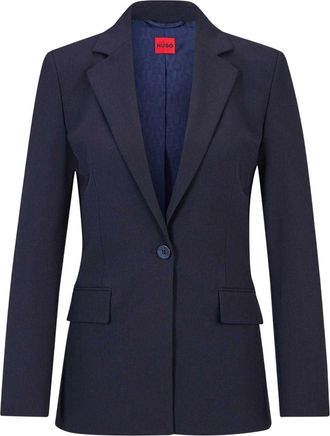 HUGO BOSS Hugo - Anzugjacke f&uuml;r Damen, Reverskragen, Regul&auml;r (Dunkelblau)