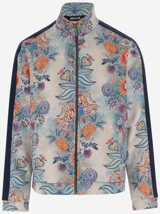 Just Cavalli Veste en nylon stretch &agrave; imprim&eacute; floral