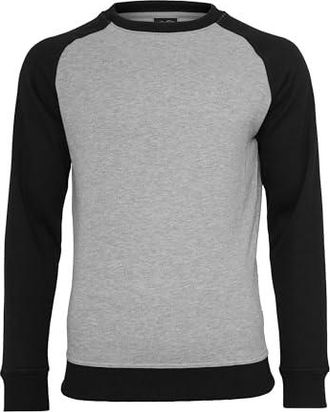 Urban Classics T-Shirt Raglan Col Rond Homme Sweat-Shirt Gris/Noir S
