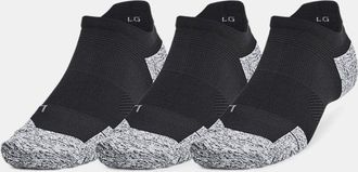 Under Armour ArmourDry Run Cushion Söcklinge im 3er-Pack, unisex Schwarz / Pitch Grau / Reflektierend XL