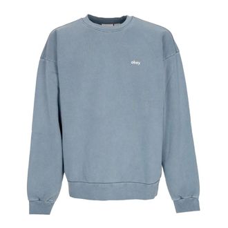 Obey Homme, Sweatshirts et sweats &agrave; capuche, Bleu, Taille: L SweaT-shirt l&eacute;ger ras du cou
