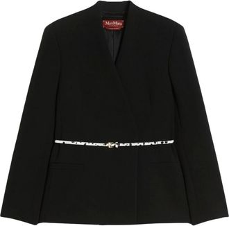 Max Mara Femme, Vestes, Noir, Taille: 42 FR Veste crois&eacute;e