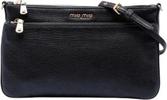 Miu Miu Sac bandouli&egrave;re Pre-owned - Femme - Pre-owned - Noir - Taille: ONE Size