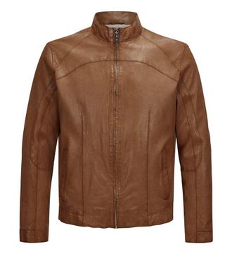 Milestone Lederjacke MSWinston klassischer Biker Blouson aus genarbtem Lammleder