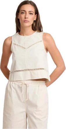 Kocca Femme, Tops, Blanc, Taille: 44 FR Top Cropped Inserti Traforati
