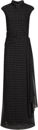 Rotate Robe &agrave; col montant sans manches &agrave; pois