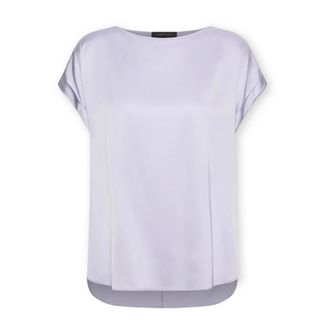 Elena Miro Satin Bluse - - Blouses & Shirts - Damen - Lila - 4XL