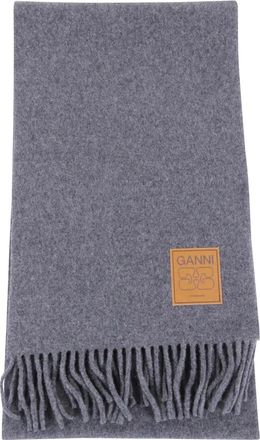Ganni Femme, Accessoires, Gris, Taille: ONE Size Scarf