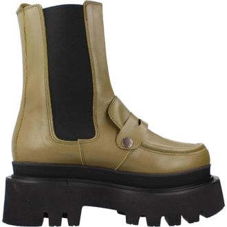 Yellow Bottes Chelsea &eacute;l&eacute;gantes avec d&eacute;tail dornement - Femme - Chaussures - Vert - Taille: 39 EU