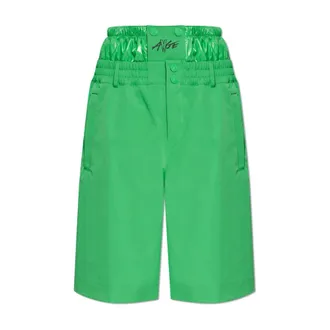 Moncler Logo Print Shorts - - Shorts - Herren - Gr&uuml;n - M