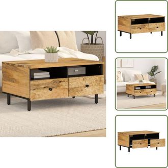 vidaXL The Living Store - Table basse 80x54x40 cm bois de manguier massif - Table Basse - Table Dappoint - Meuble Salon - Bois De Manguier - Design Moderne