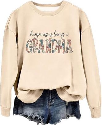Generic Sweatshirts pour femmes UK sweatshirts pour femme imprim&eacute; graphique haut surdimensionn&eacute; col rond manches longues automne hiver d&eacute;contract&eacute; confortable
